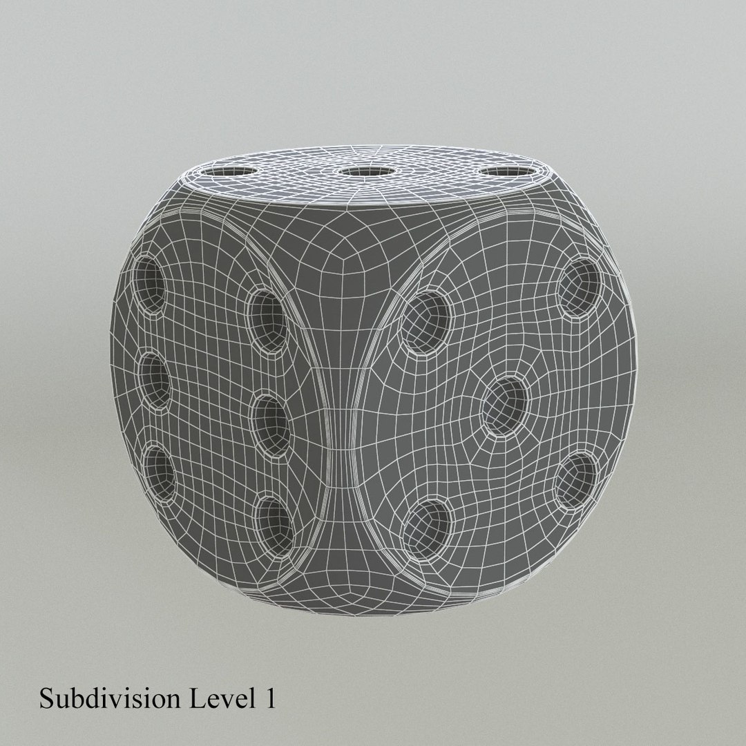 Dice Modelled 3d Model
