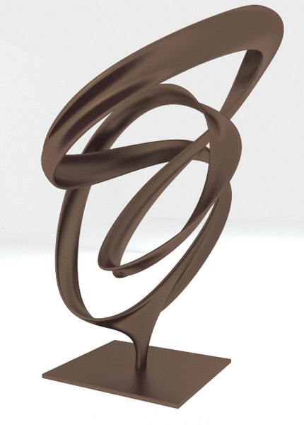 abstract bronze sculpture obj