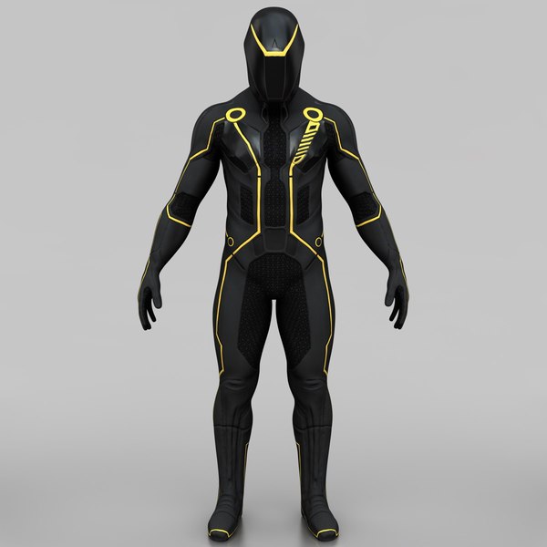 tron legacy character rigged 3d model