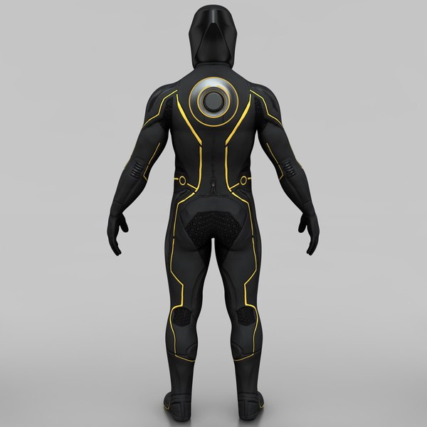 tron legacy character rigged 3d model