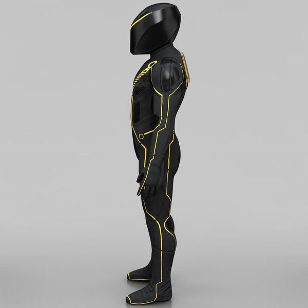 tron legacy character rigged 3d model