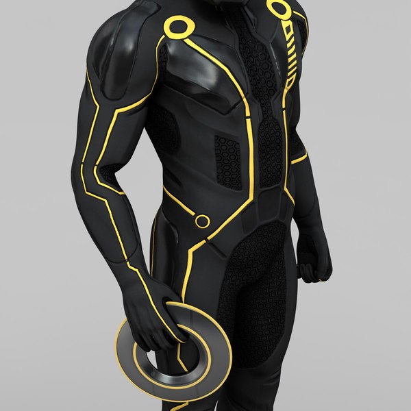 tron legacy character rigged 3d model