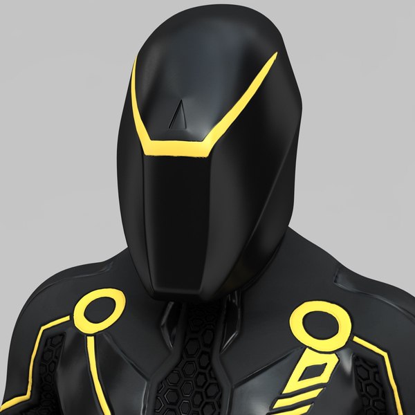 tron legacy character rigged 3d model