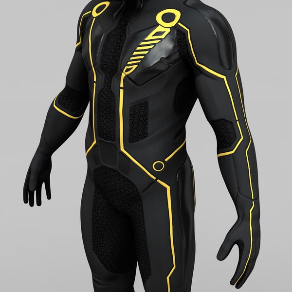tron legacy character rigged 3d model