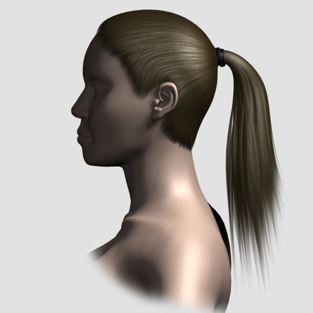 Hair Character Mesh 3d Model