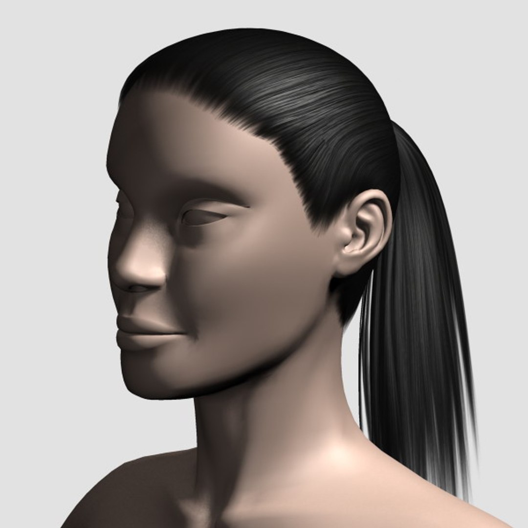 Hair Character Mesh 3d Model