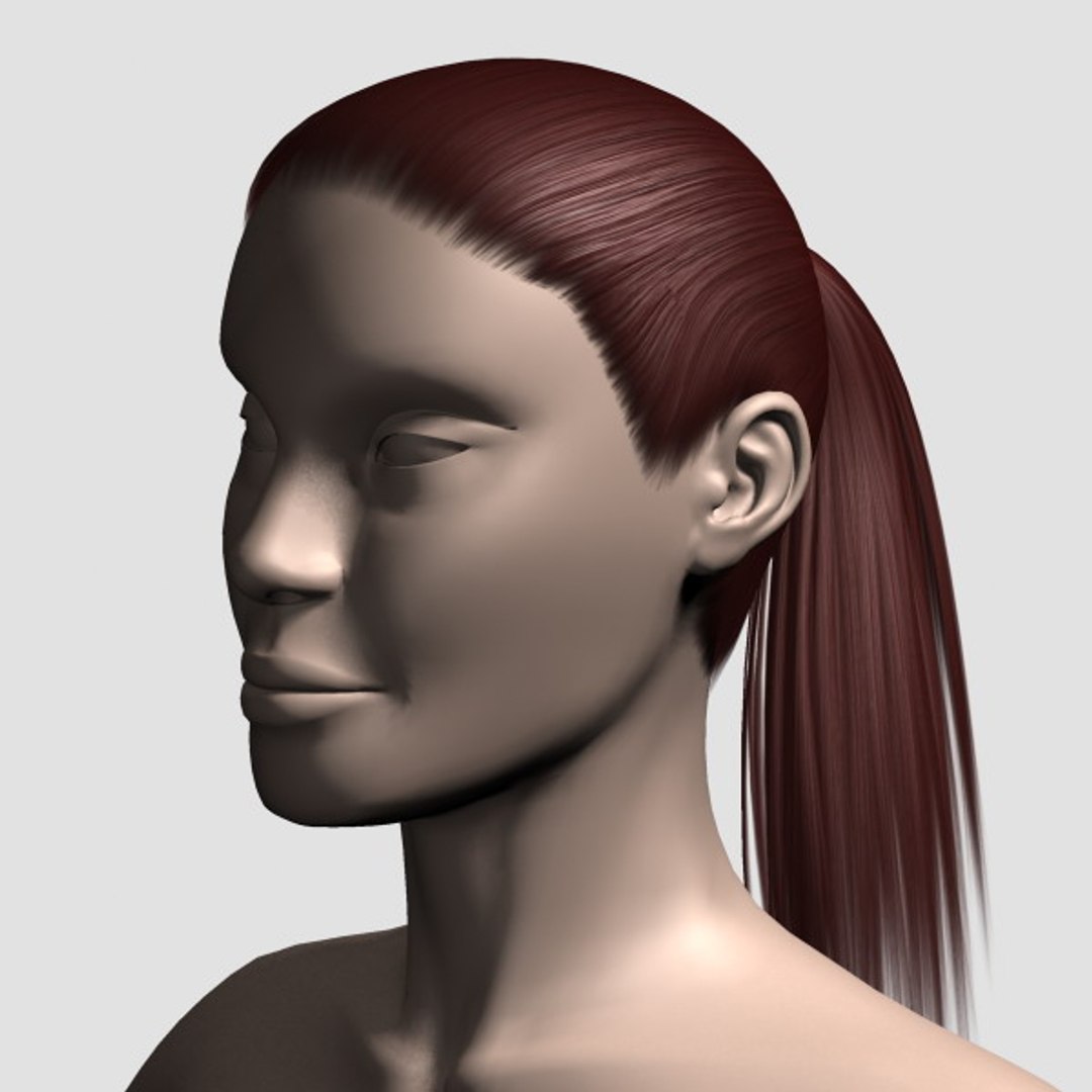Hair Character Mesh 3d Model