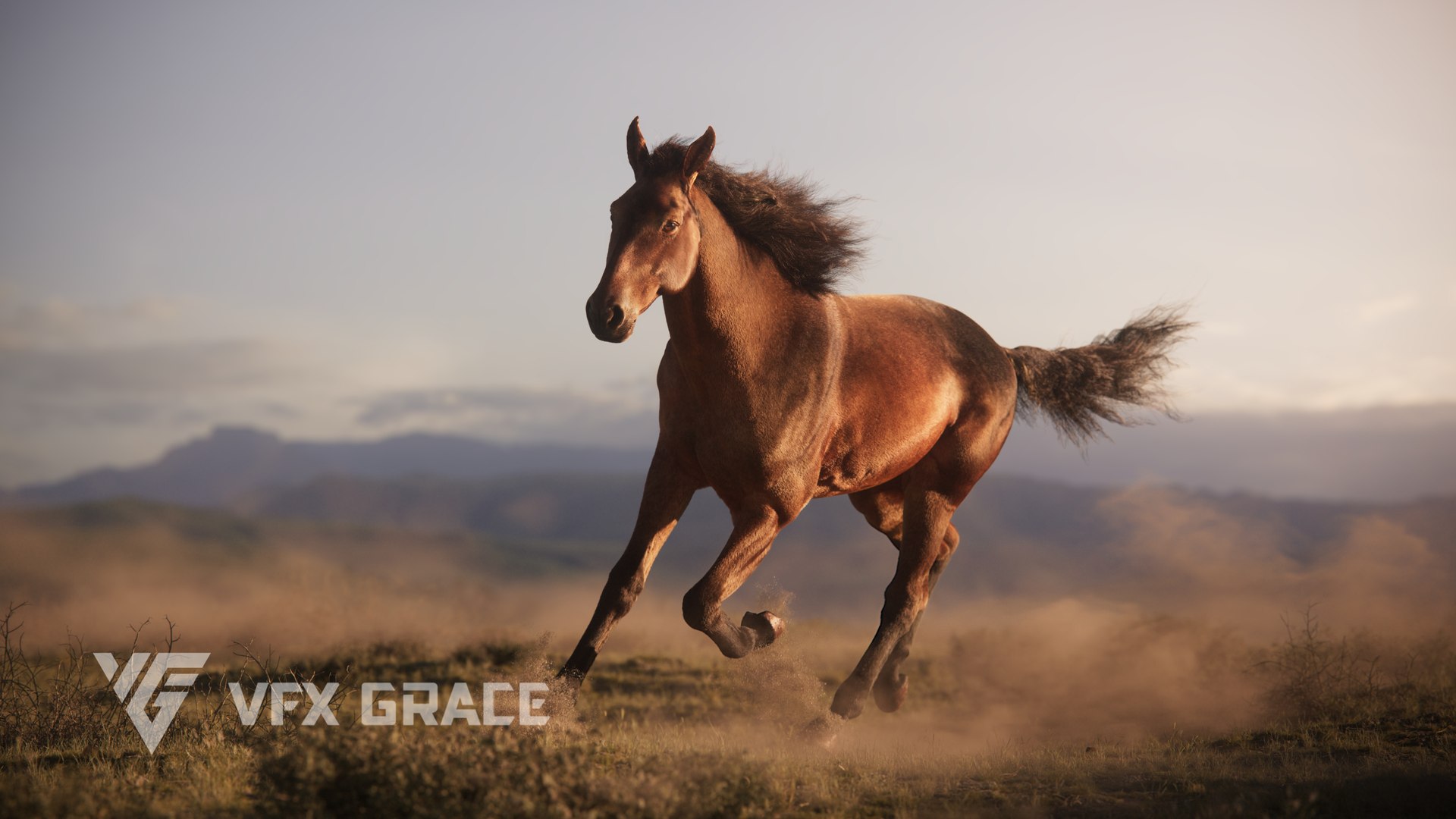 Brown Horse Animation VFX Grace 3D Model - TurboSquid 2133473