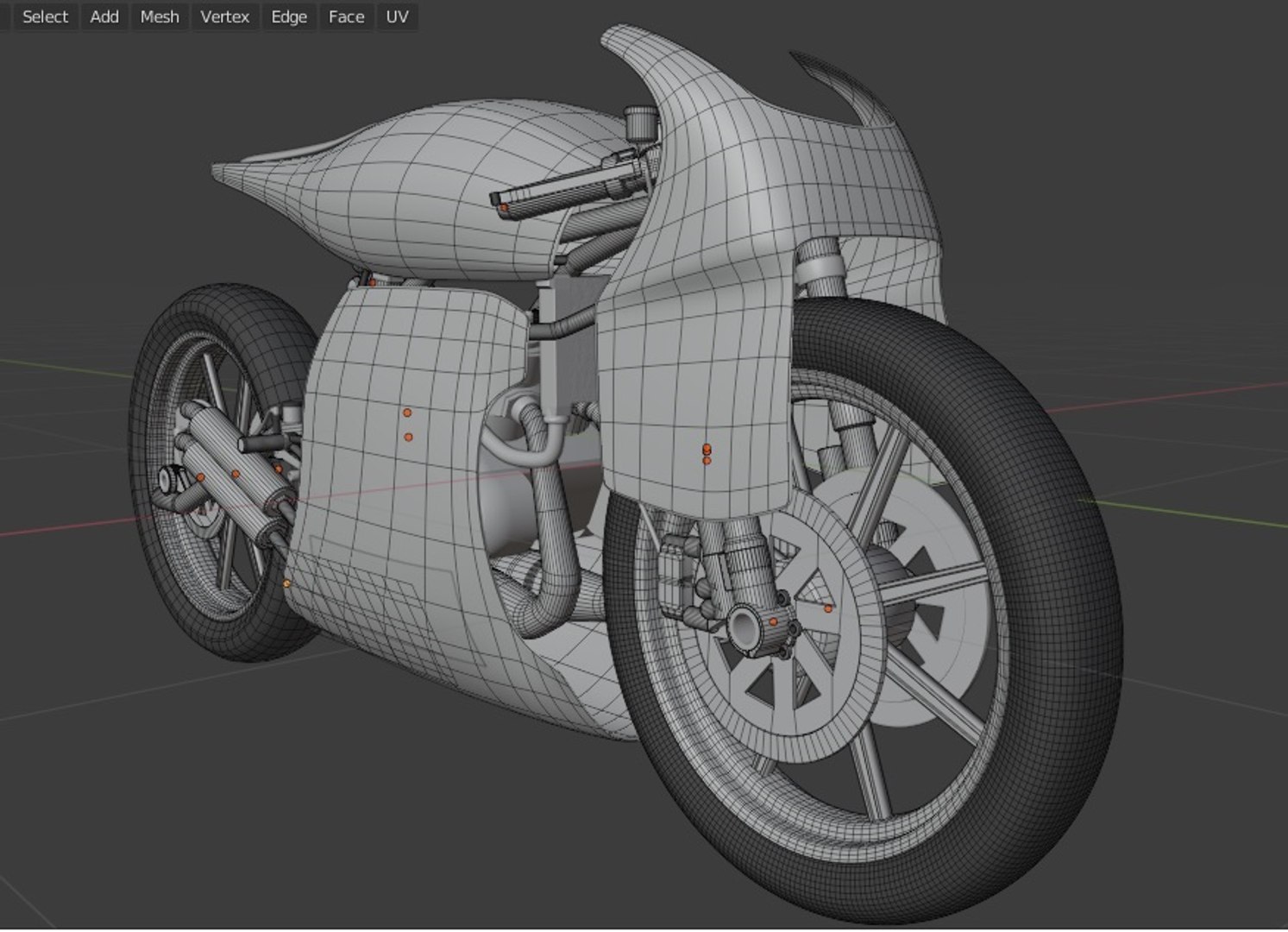 3D model concept cafe racer motorcycle - TurboSquid 1590826