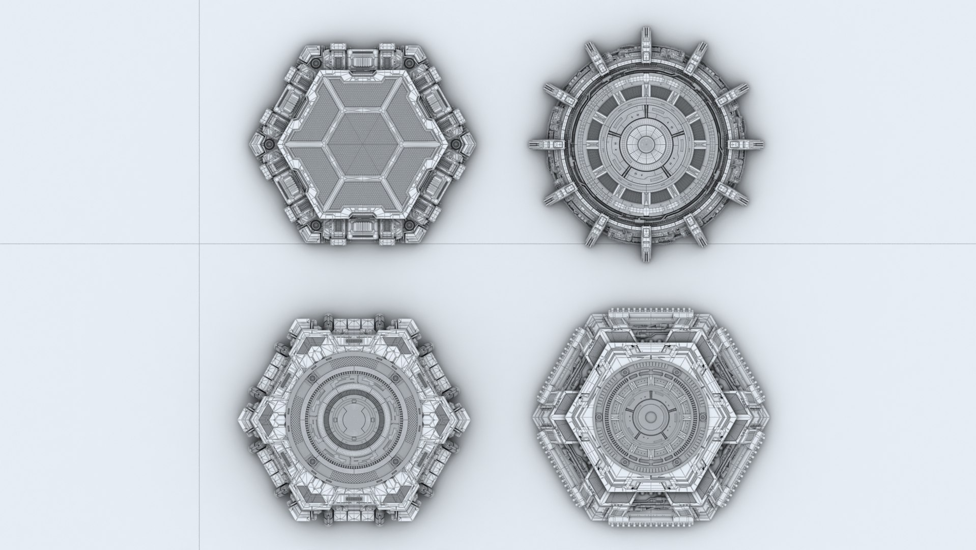 3D Sci-Fi Architecture Elements Collection 06 Model - TurboSquid 2272345