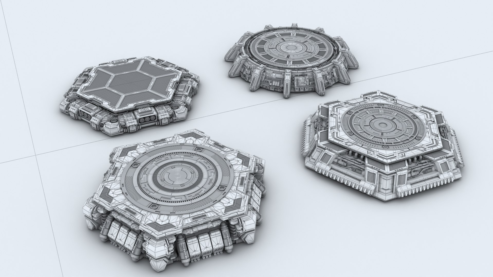 3D Sci-Fi Architecture Elements Collection 06 Model - TurboSquid 2272345