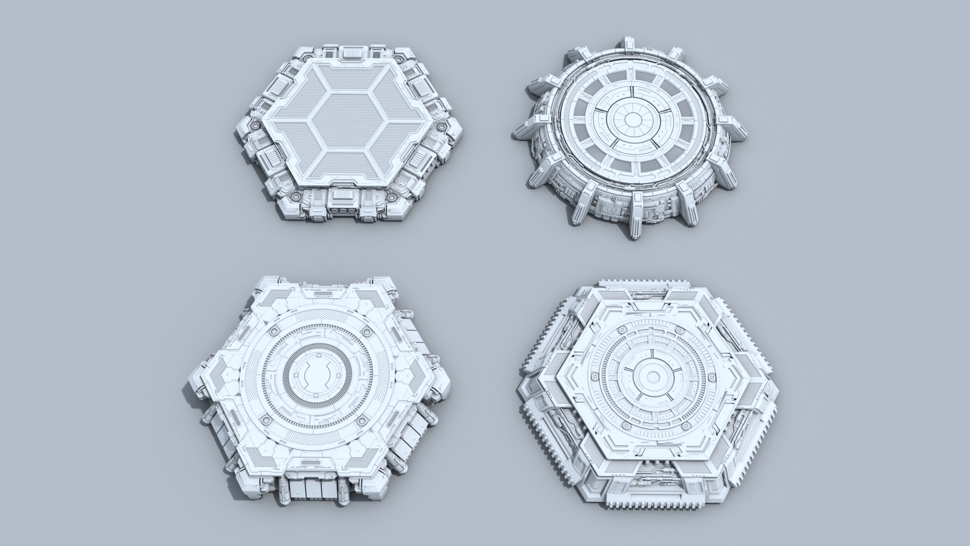 3D Sci-Fi Architecture Elements Collection 06 Model - TurboSquid 2272345