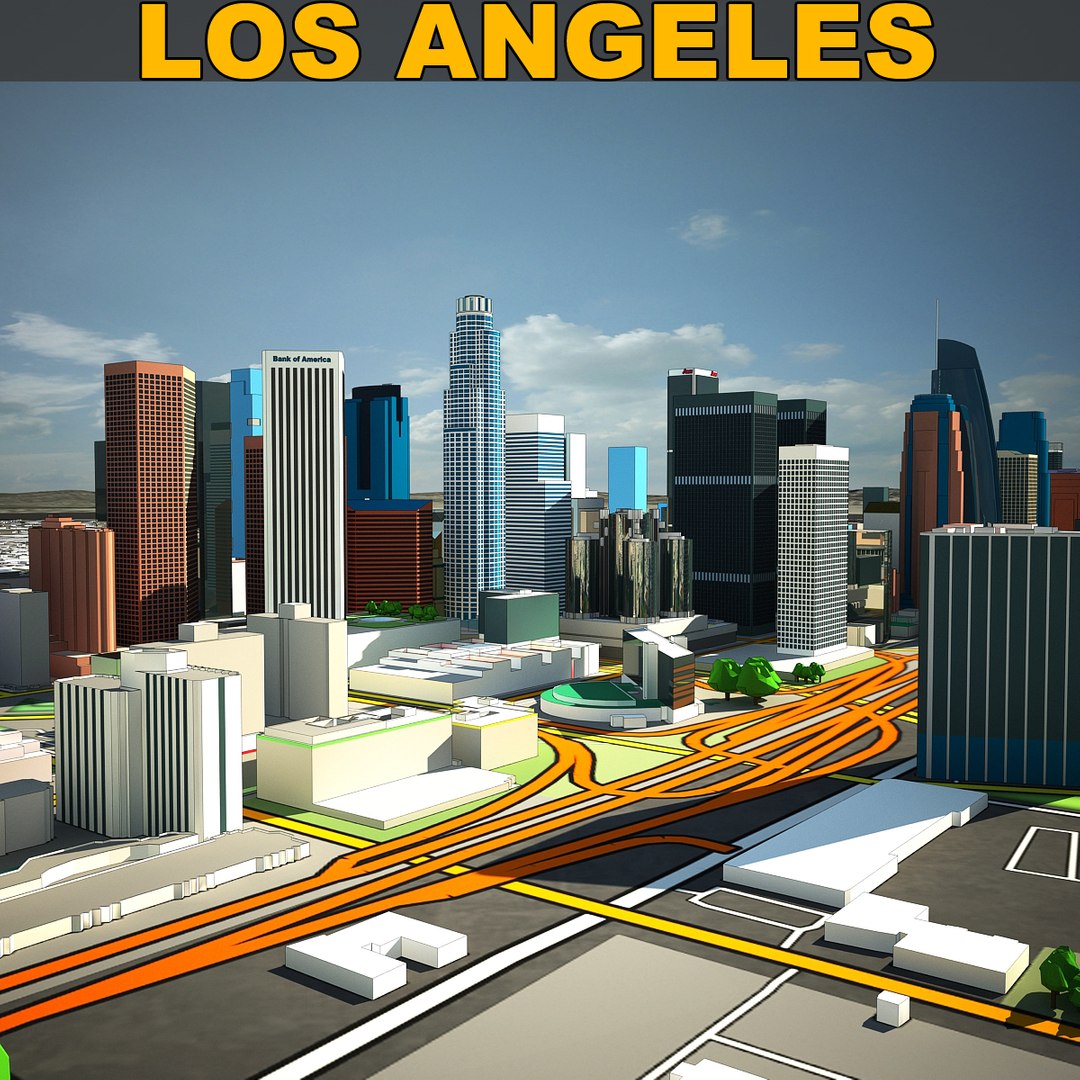 3D los angeles color - TurboSquid 1495243