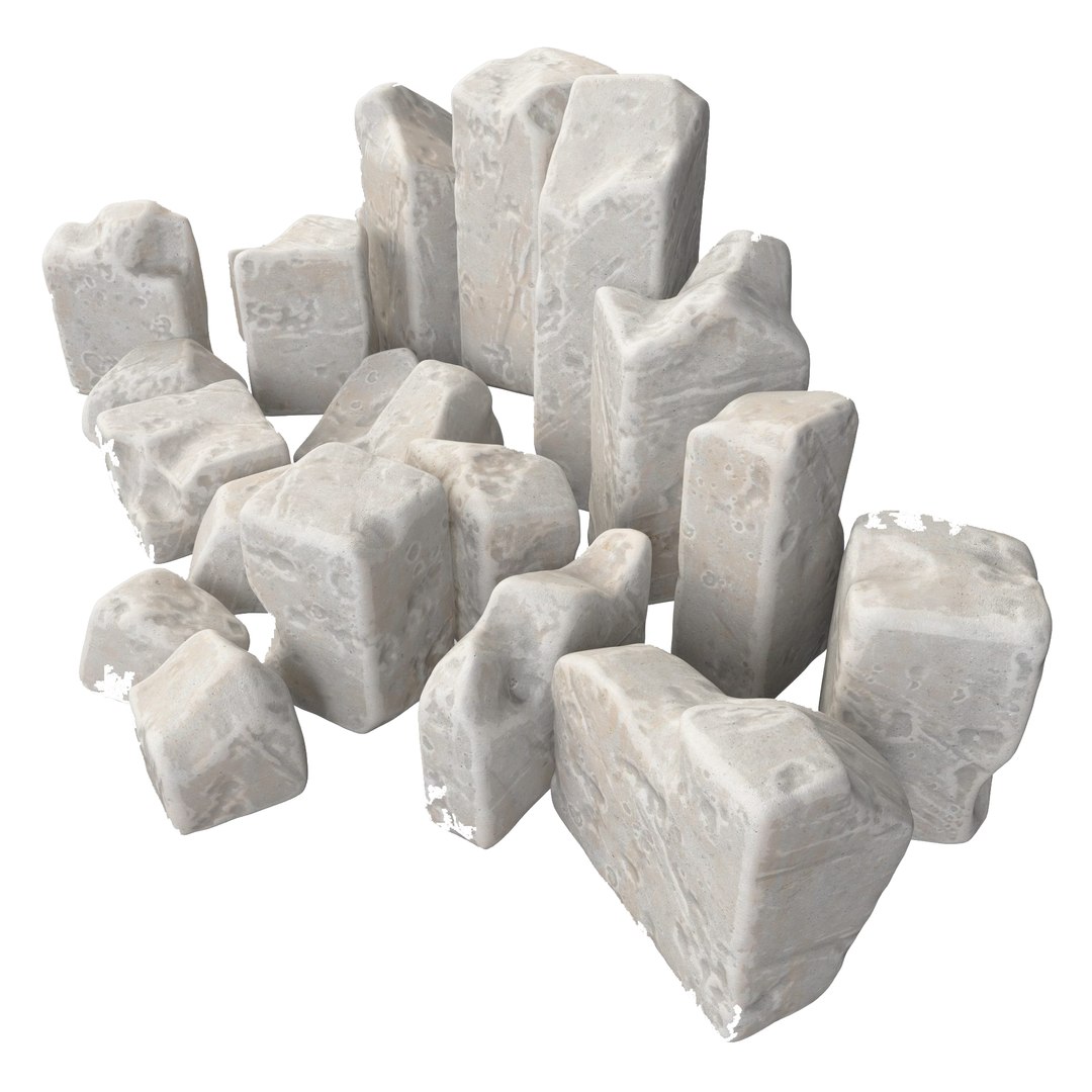 3D Stone Block Smooth Decor N2 - TurboSquid 1866330