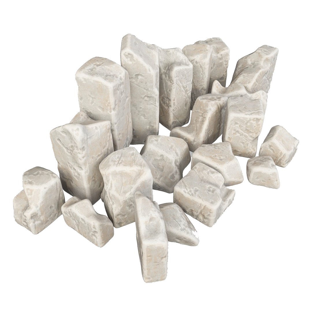 3D Stone Block Smooth Decor N2 - TurboSquid 1866330