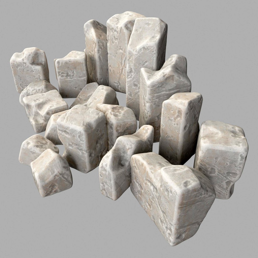 3D Stone Block Smooth Decor N2 - TurboSquid 1866330