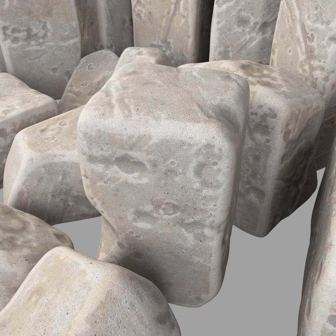 3D Stone Block Smooth Decor N2 - TurboSquid 1866330
