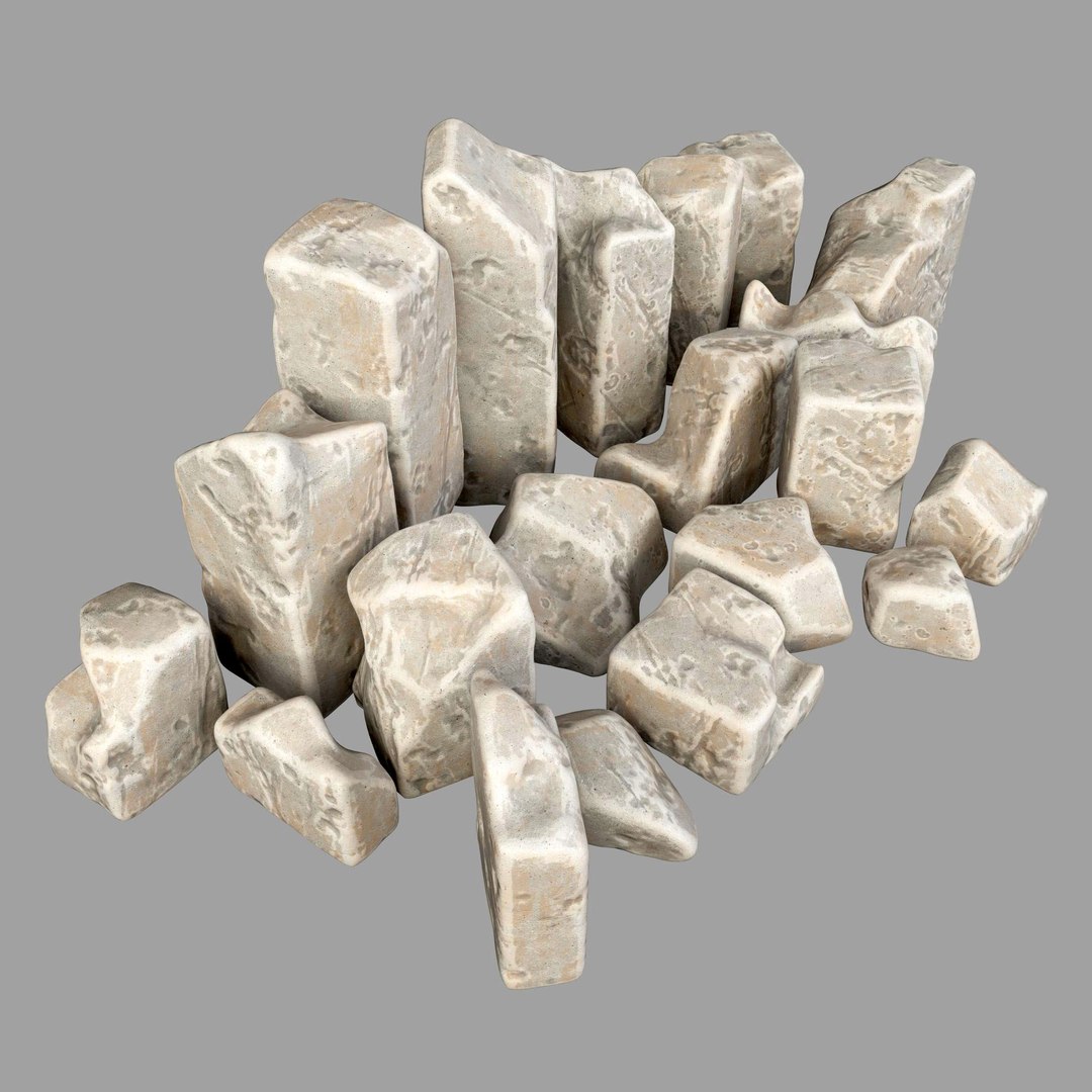 3D Stone Block Smooth Decor N2 - TurboSquid 1866330