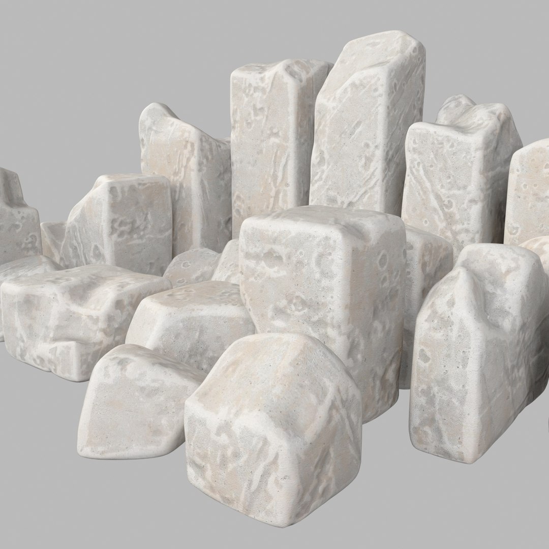 3D Stone Block Smooth Decor N2 - TurboSquid 1866330