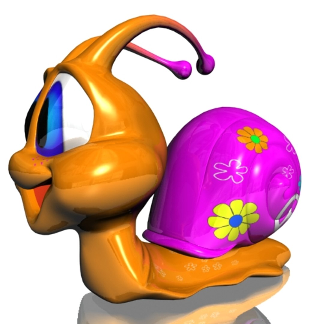 Cute Snail Rigged 3d Model