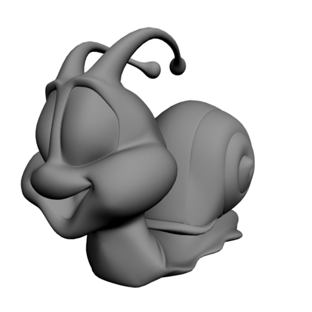 Cute Snail Rigged 3d Model