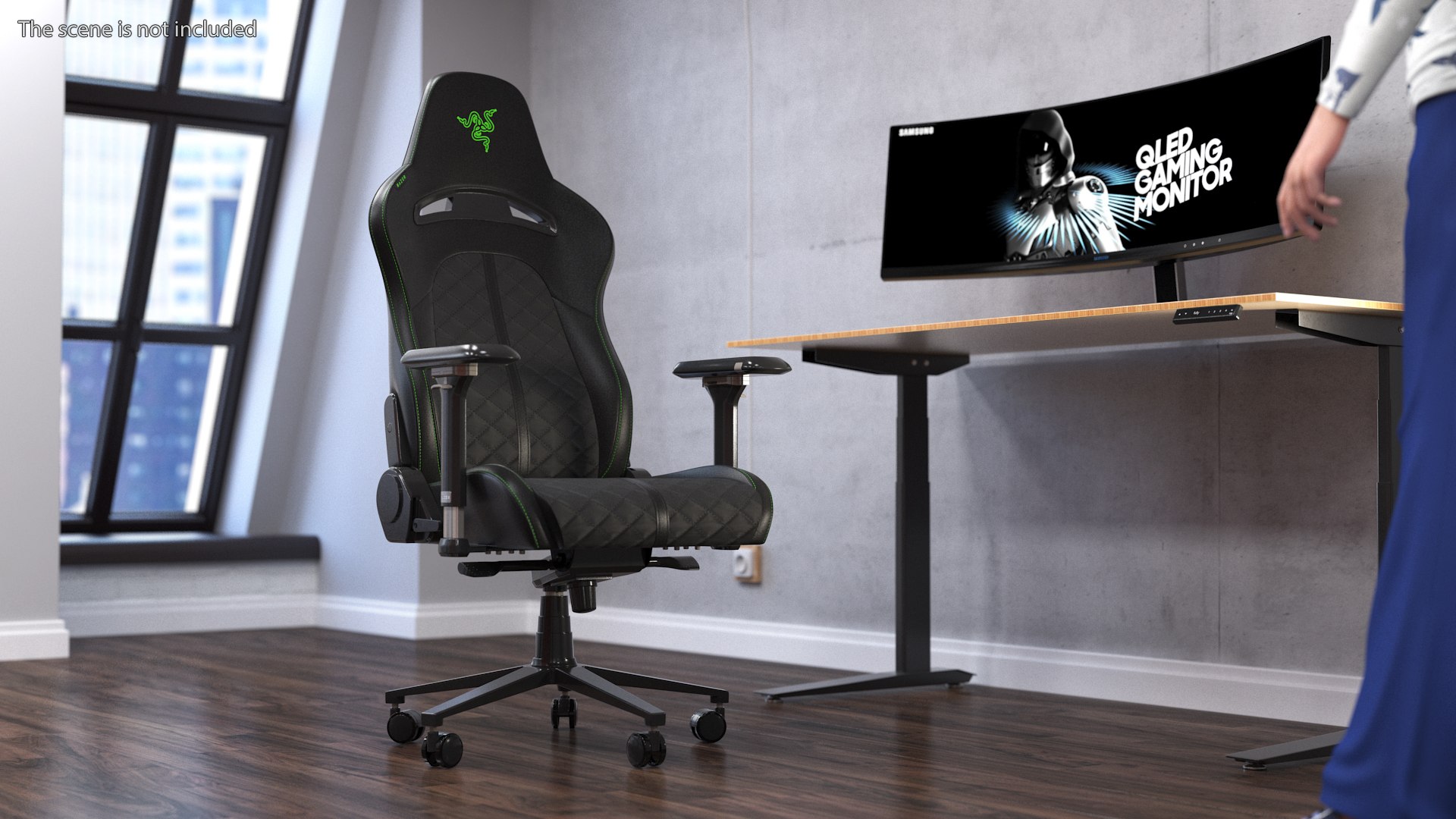 3D Razer Enki X Essential Gaming Chair Black Model - TurboSquid 2111027