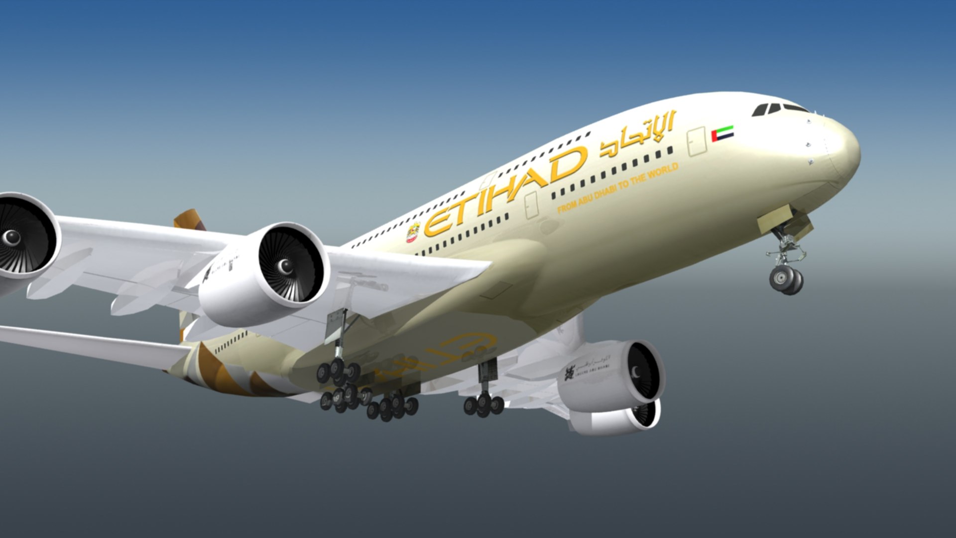 Etihad Airways Airbus A380 3D - TurboSquid 2127695