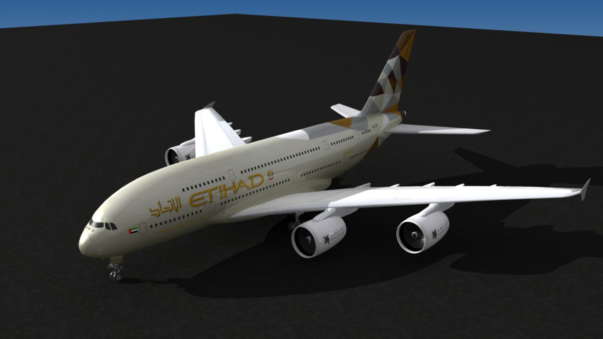 Etihad Airways Airbus A380 3D - TurboSquid 2127695