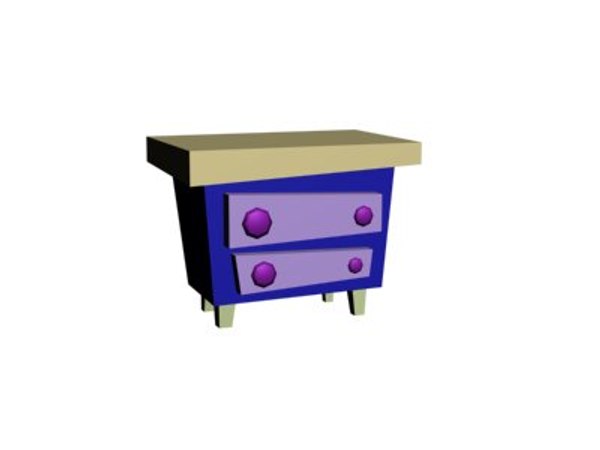 3d drawer low-poly