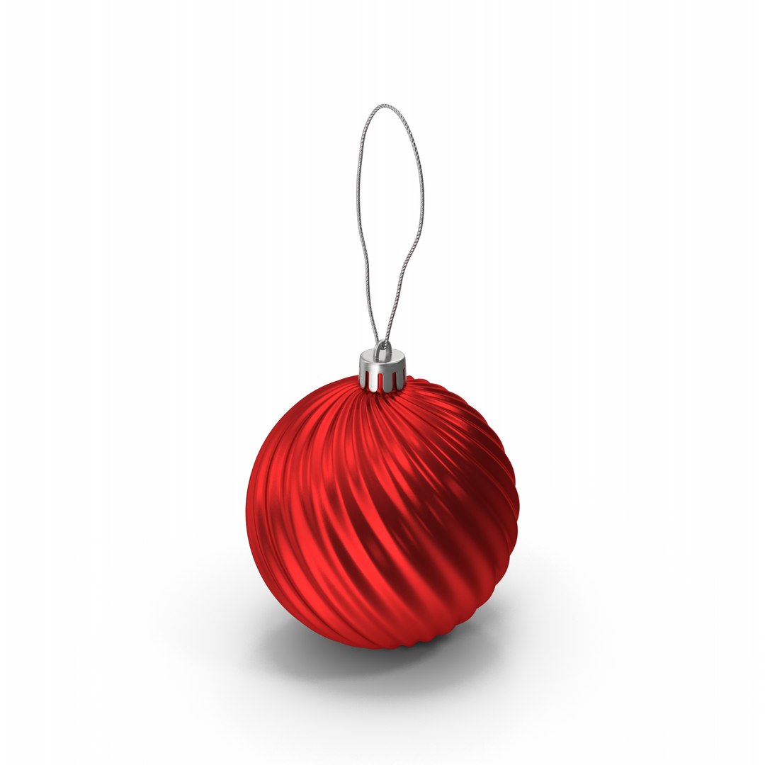 Red Christmas Ball Ornament Model - TurboSquid 2435482