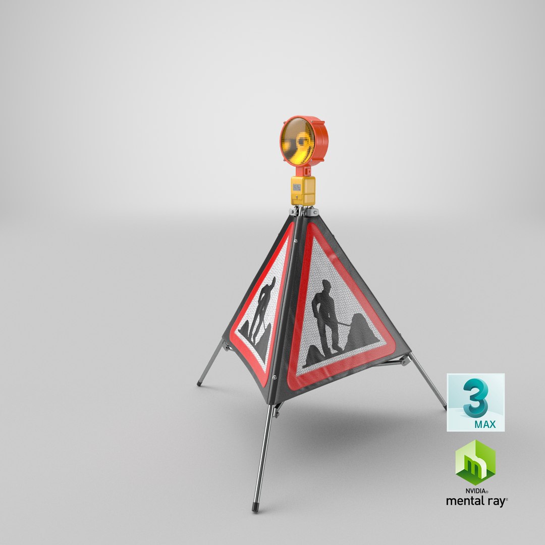 Sided traffic sign road 3D - TurboSquid 1706716
