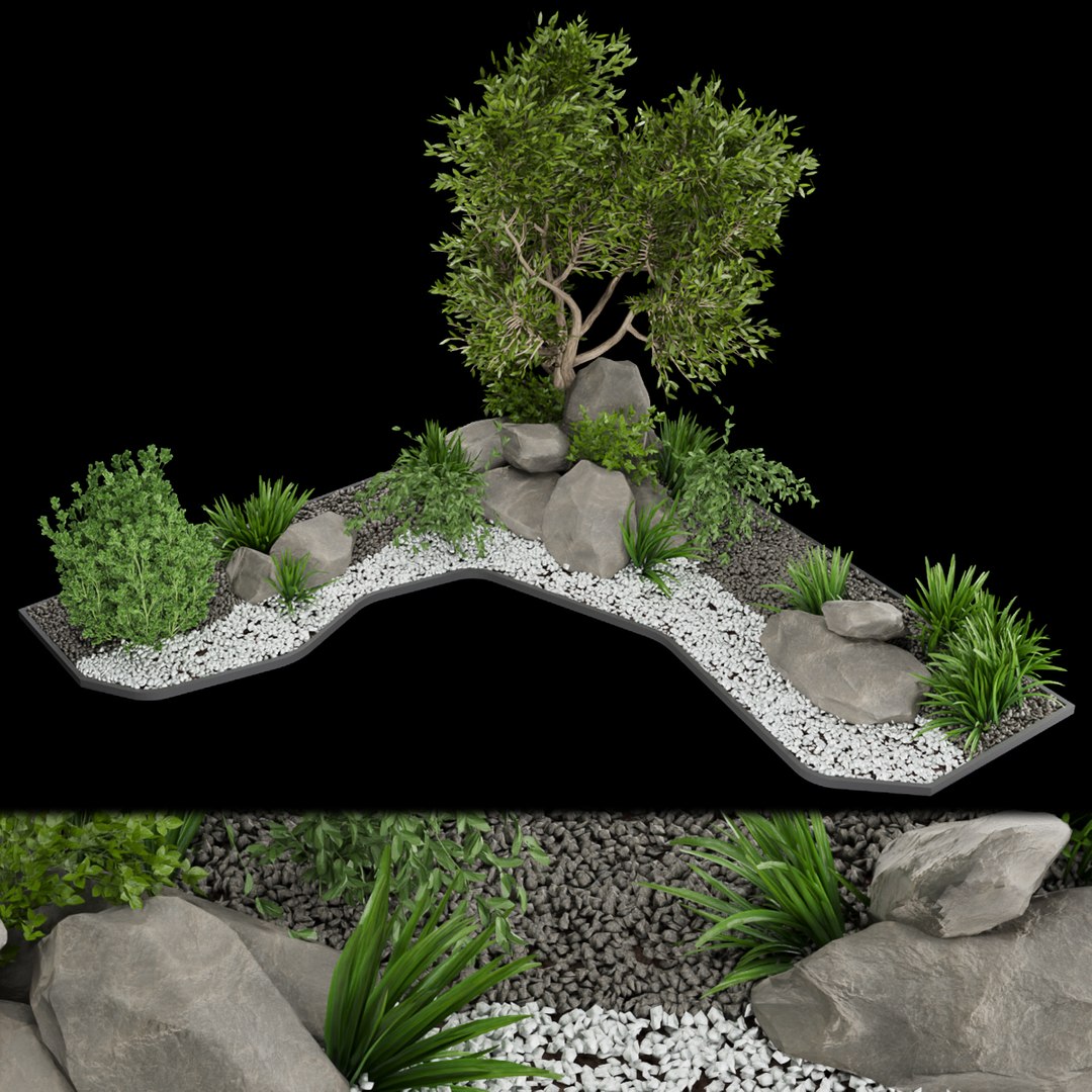 3D Collection Plant Vol 142 - Stone - Outdoor - TurboSquid 1880602