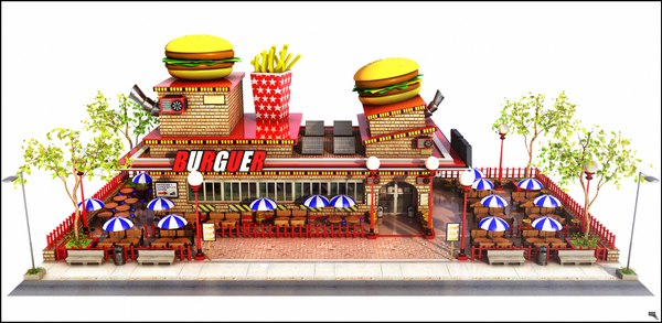Fast Food Restaurant 3D Models for Download | TurboSquid