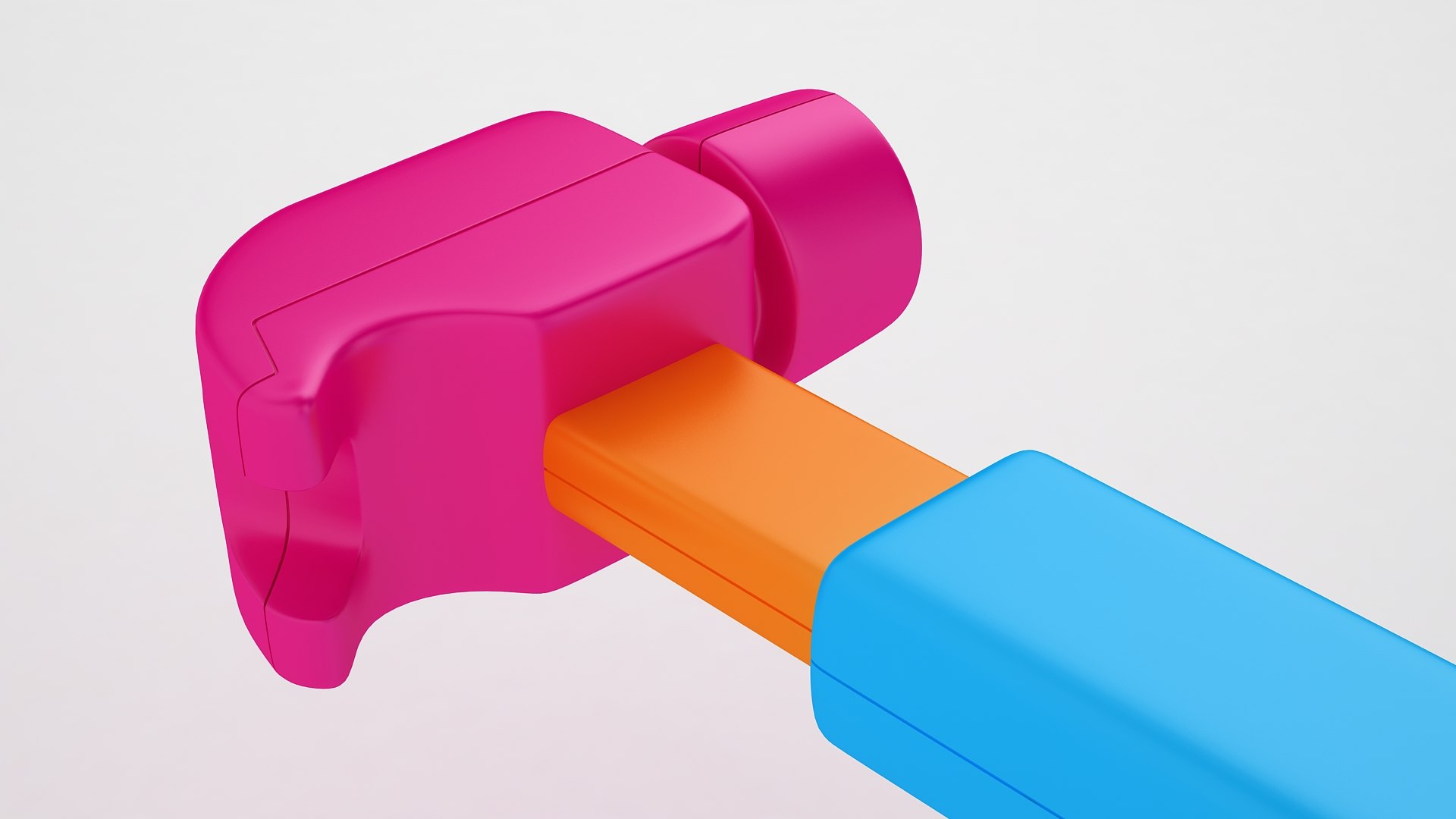 Plastic Toy Hammer 07 3D model - TurboSquid 1784239