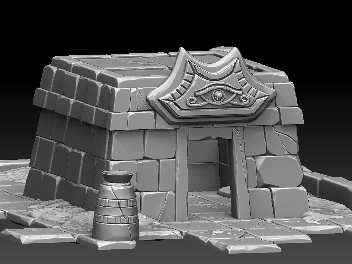 3D temple zbrush model - TurboSquid 1408839