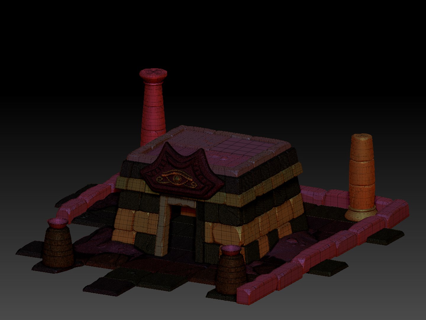 3D temple zbrush model - TurboSquid 1408839