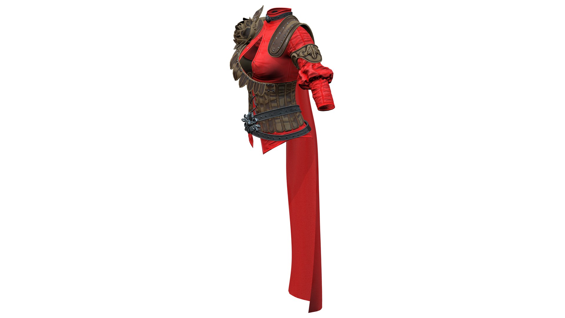3D Medieval Swords Master Crimson Top And Cloak Model - TurboSquid 2071720