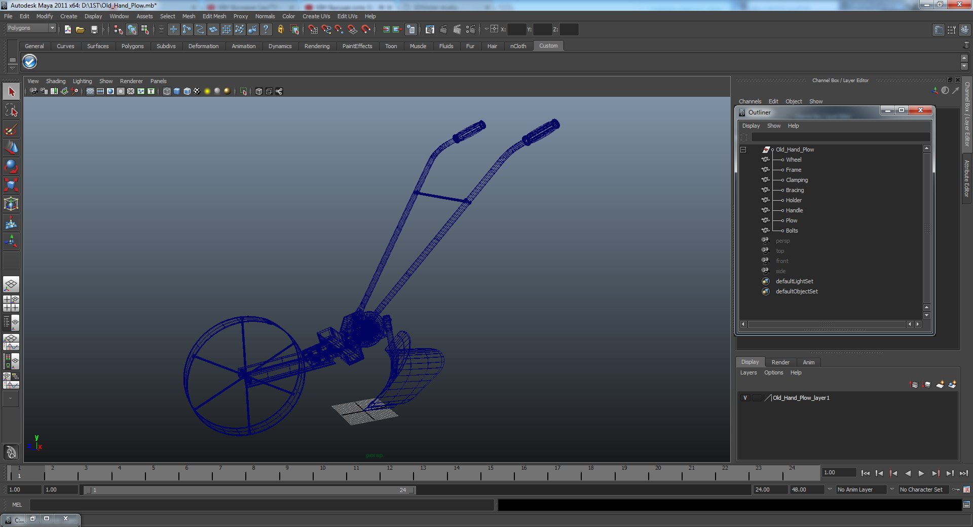 Old Hand Plow 3D Model - TurboSquid 1253359