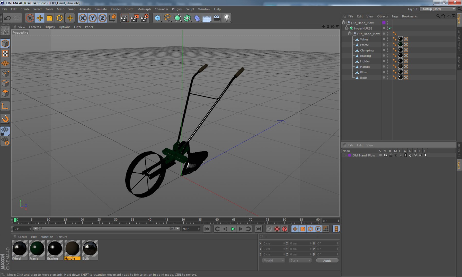 Old Hand Plow 3D Model - TurboSquid 1253359