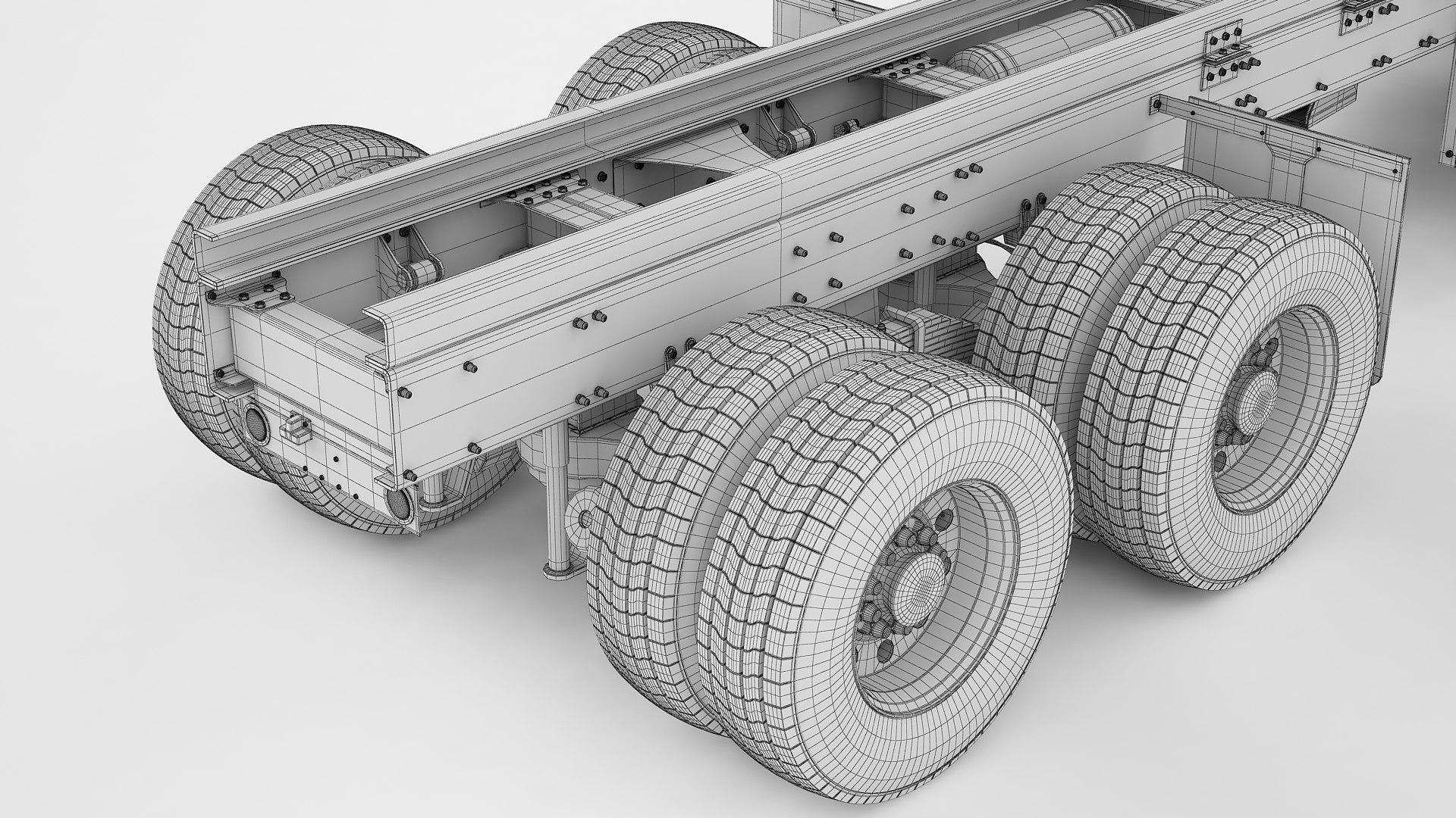 3D Semi Truck Chassis Generic 03 - TurboSquid 1819748