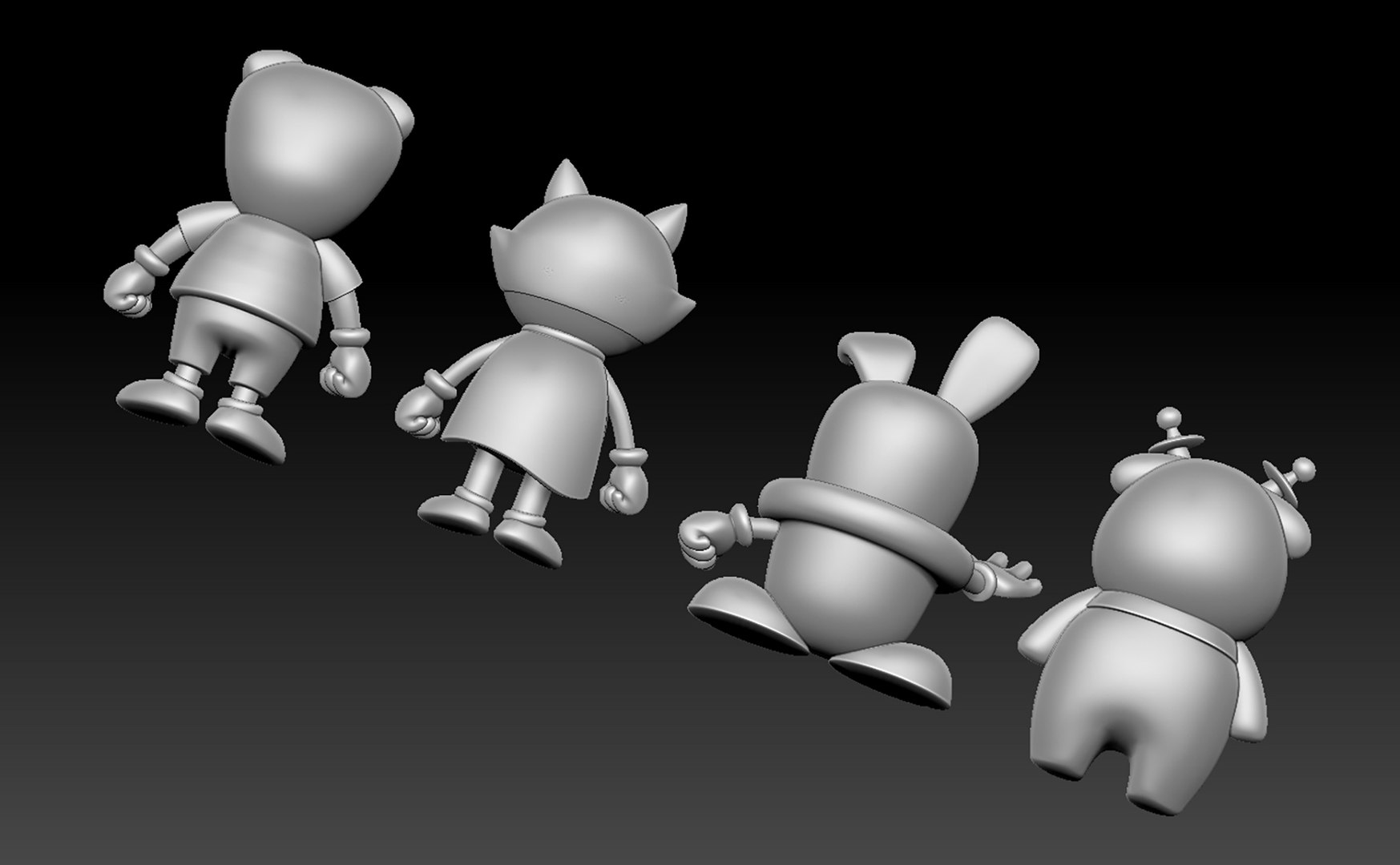 3D Model 4 Cartoon Print 3d - TurboSquid 2249562