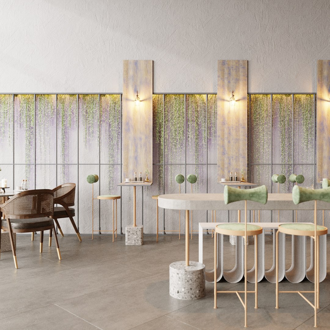 3D Modern coffee shop 01 for Cinema 4D model - TurboSquid 1978695