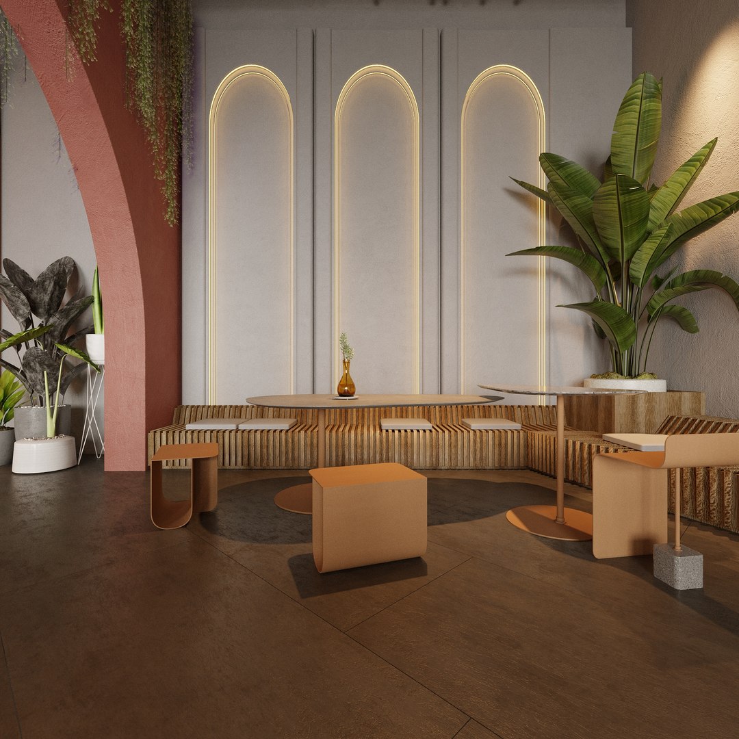 3D Modern coffee shop 01 for Cinema 4D model - TurboSquid 1978695