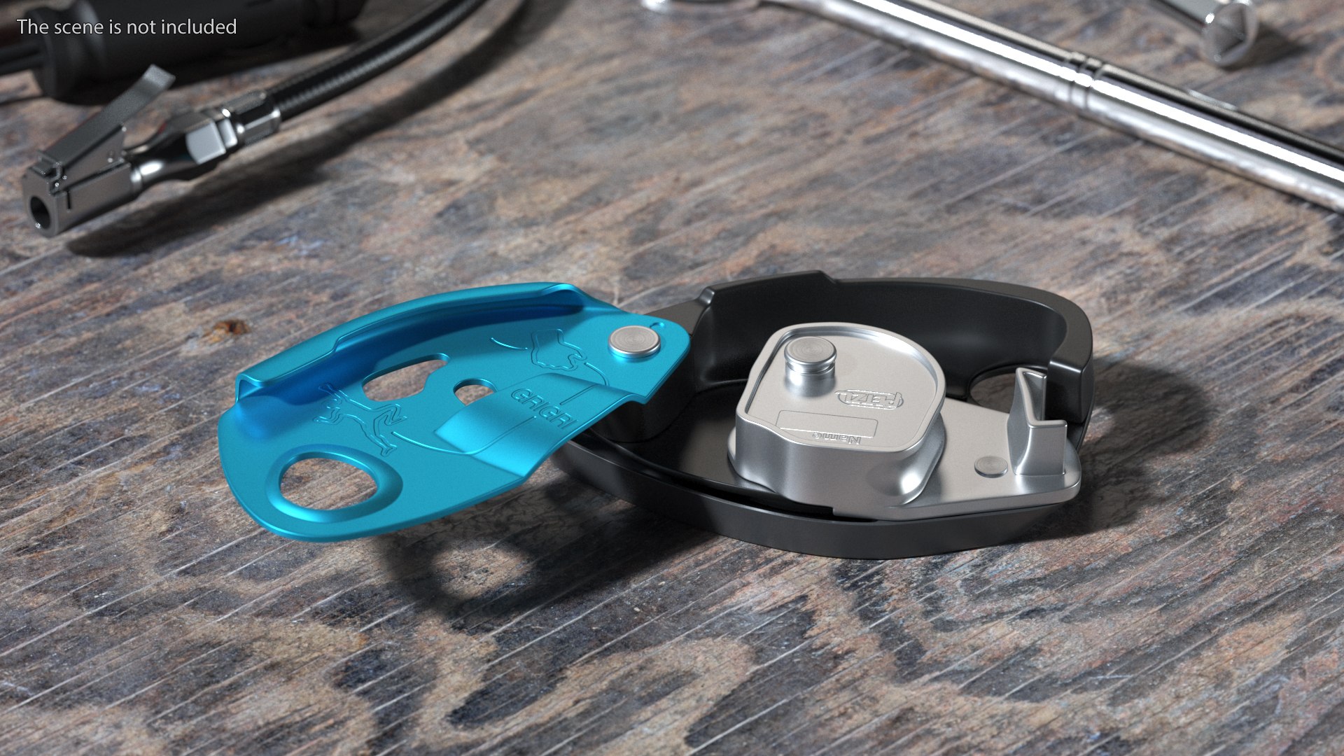 3D Climbing Technology Gri Gri Petzl Blue Open - TurboSquid 2190558