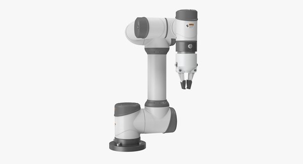 White Collaborative Robot w Gripper model - TurboSquid 2036120