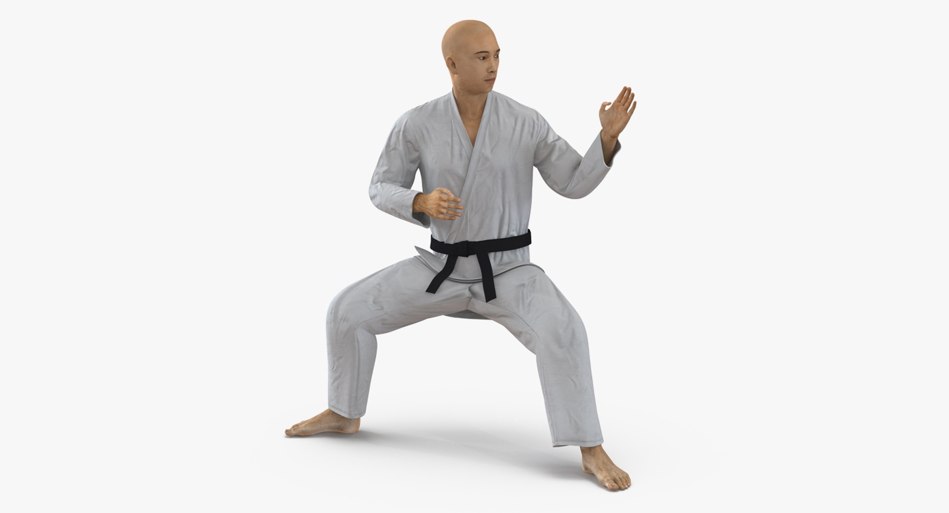 3d Model Of Karate Fighter Japanese