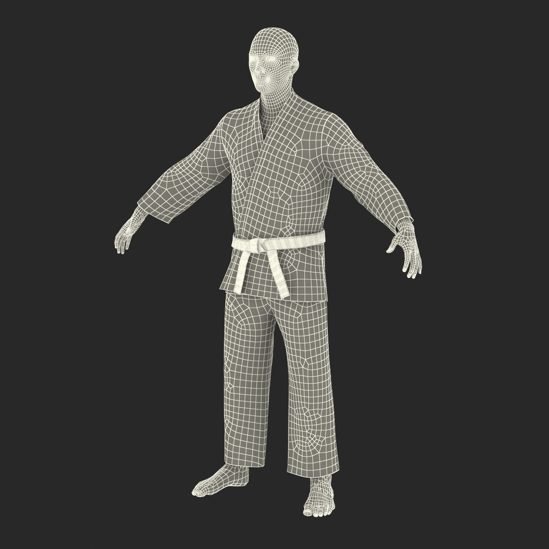 3d Model Of Karate Fighter Japanese
