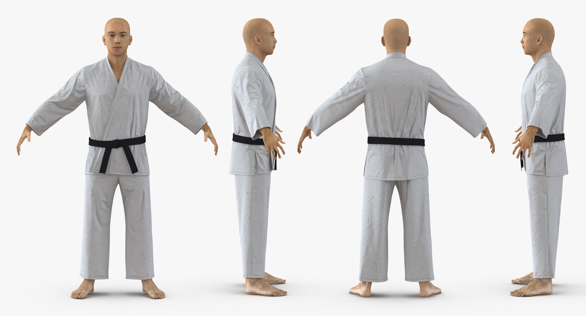 3d Model Of Karate Fighter Japanese