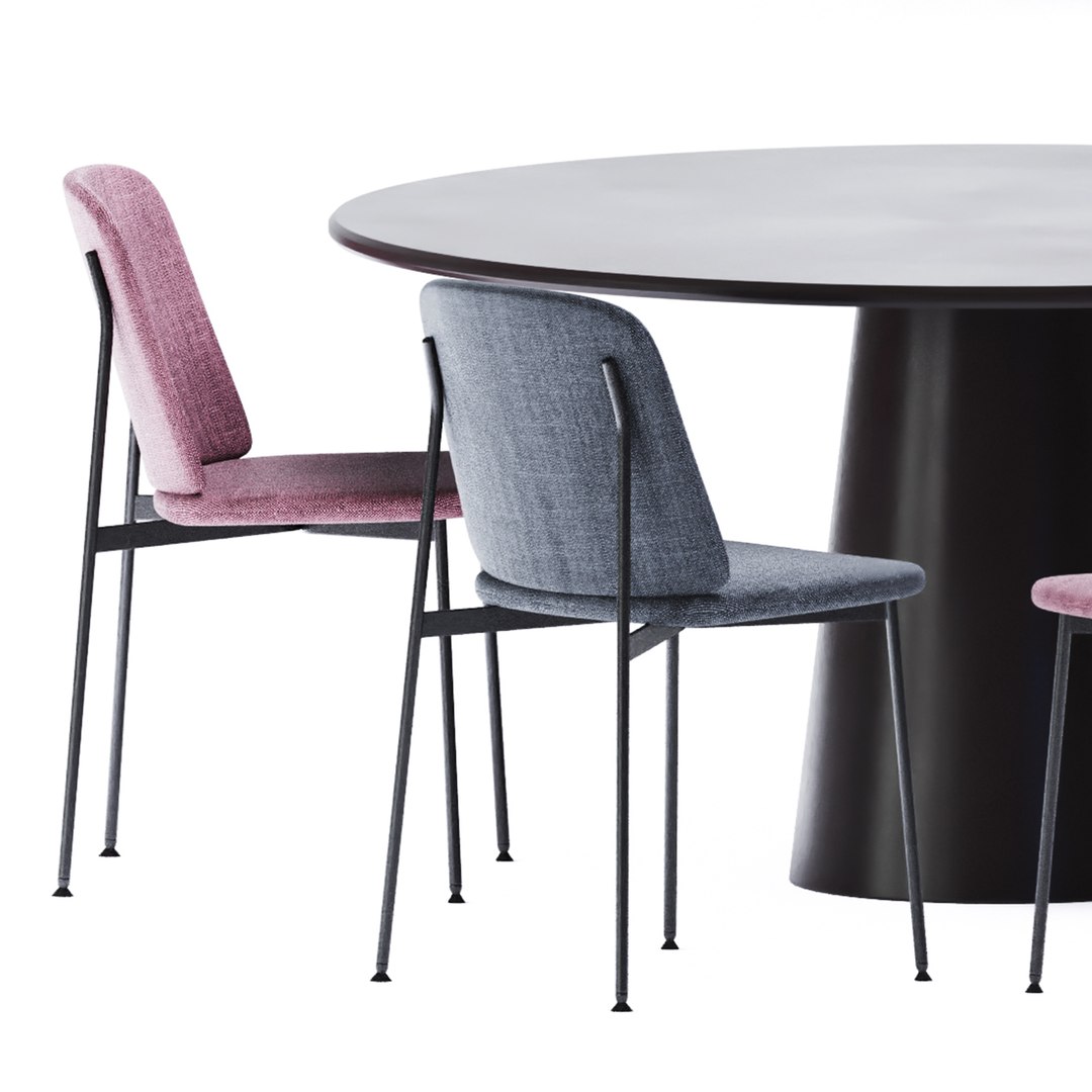 3D model Round Dining Table Conic by Cor - TurboSquid 1718991