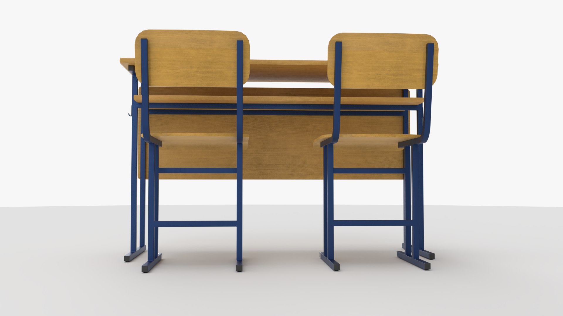 3D School Desk Model - TurboSquid 1430351